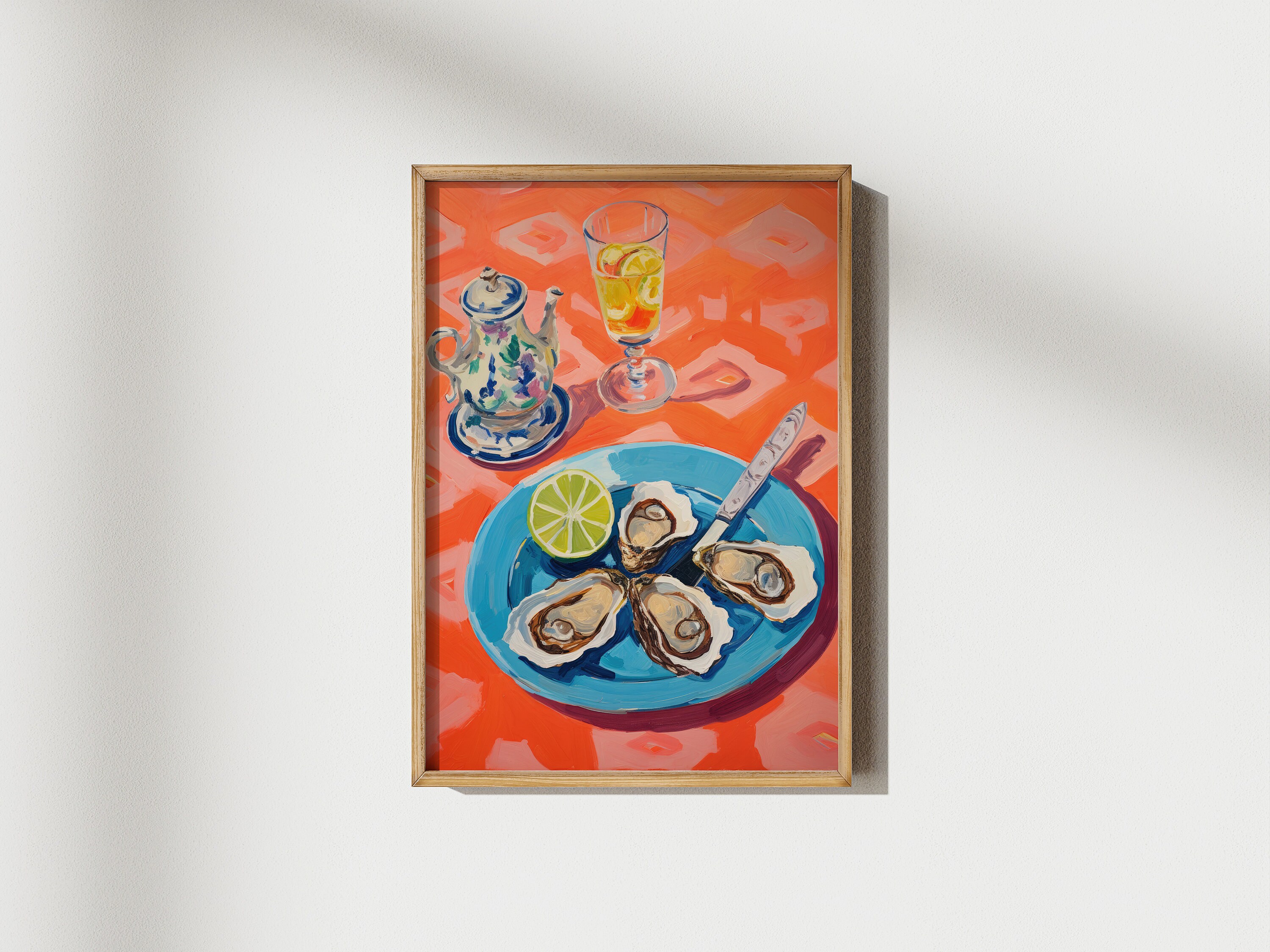 Henri Matisse Inspired Oyster Print Modern Painting Colorful Poster ...
