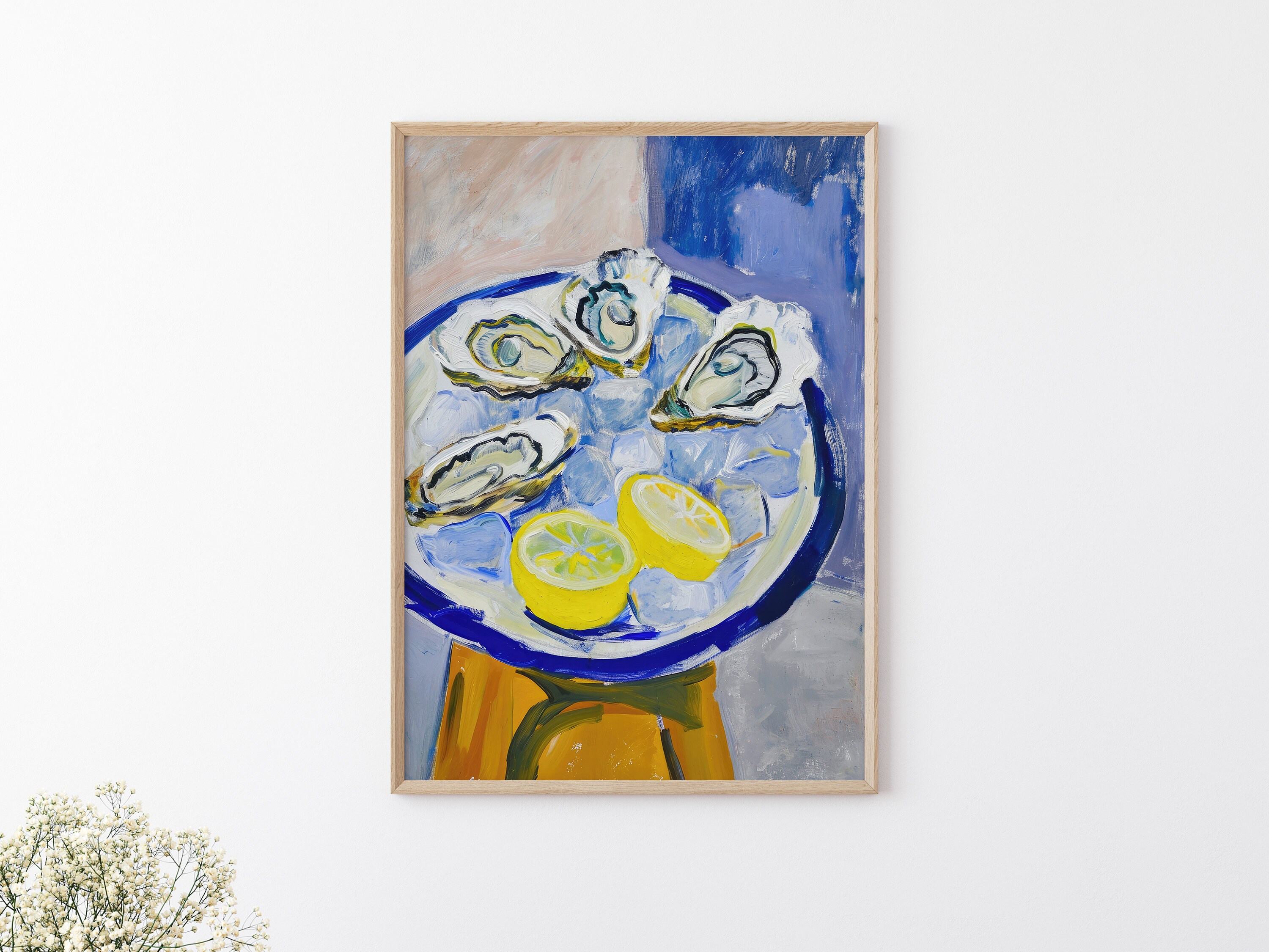 Oyster Painting | Contemporary Modern Art Painting | Colorful Food ...