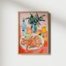 Shrimp Plate Print | Modern Sea Food Painting | Colorful Poster Print ...