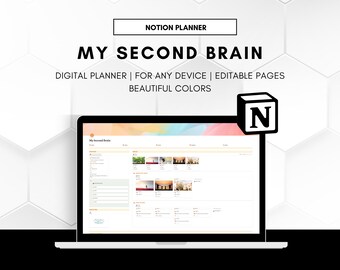 Notion Second Brain, Notion Dashboard, Notion Template 2023, Notion Planner, Notion All in One ...