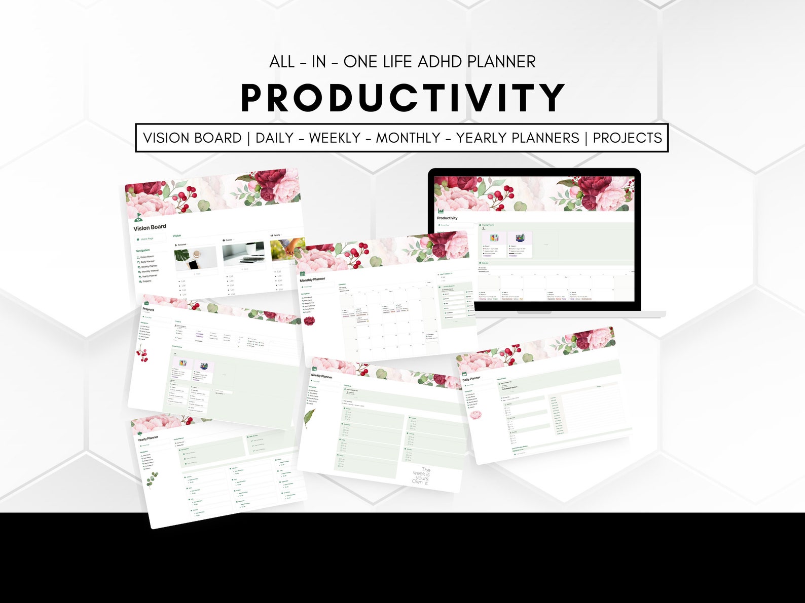All in One Notion, Life Planner Notion, Notion Dashboard, Personal ...