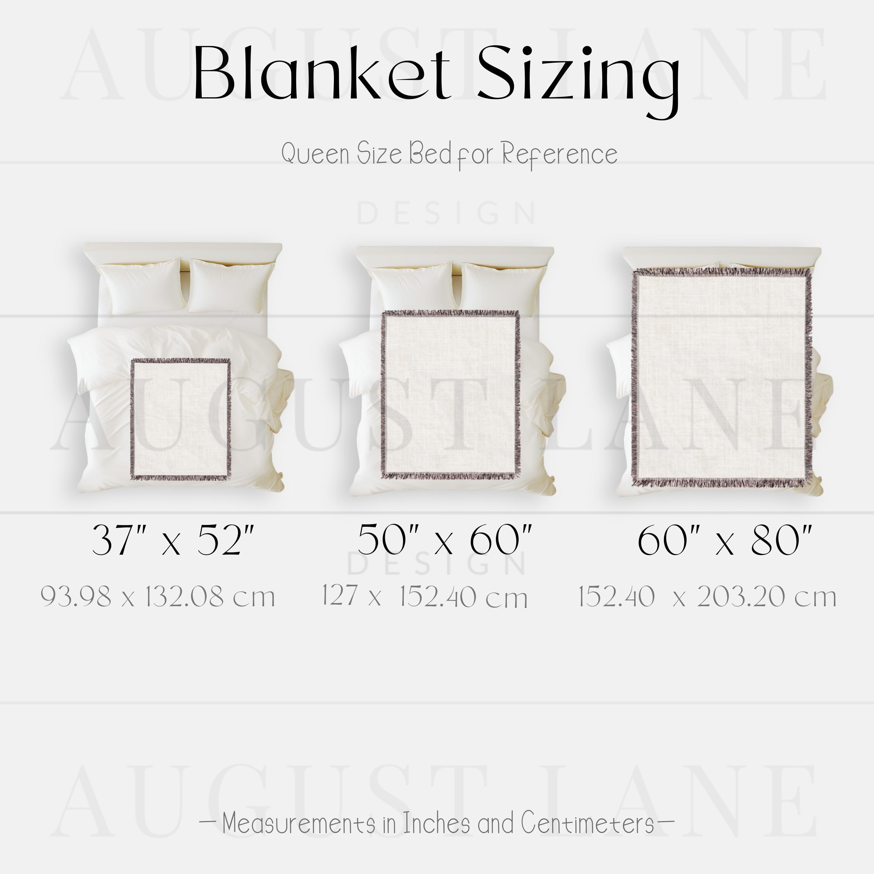 Woven Blanket Size Chart Blanket Mockup Woven Size Chart Woven Throw ...