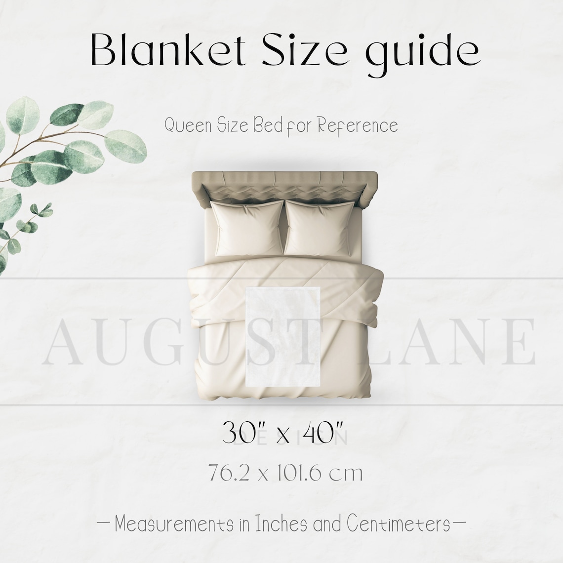 Blanket Size Chart, Blanket Mockup Size Chart, Baby Blanket Mockup ...