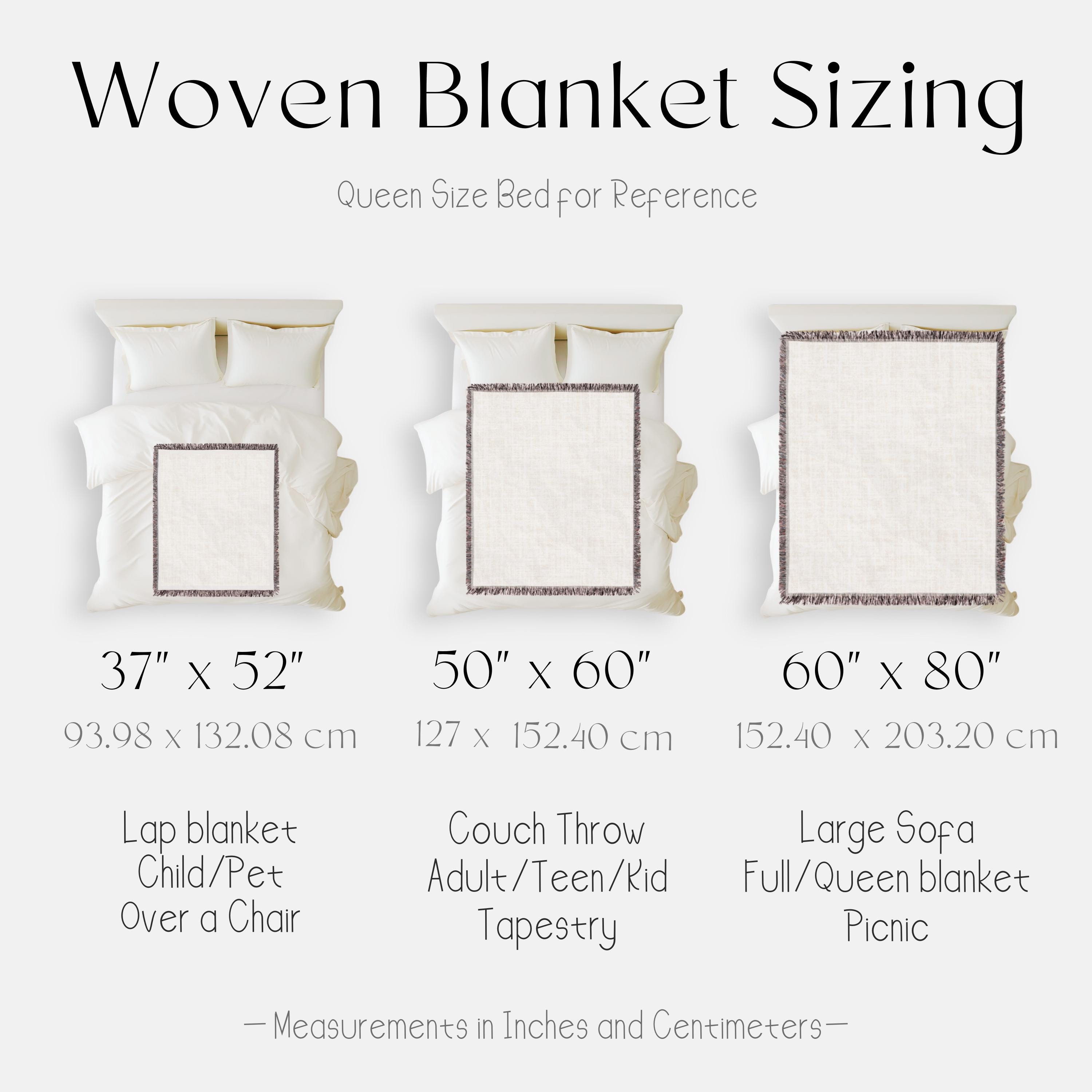 Blanket Size Chart Woven Blanket Mockup Woven Size Chart Woven Throw ...