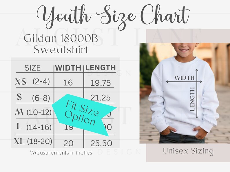 Gildan 18000B Size Chart, Gildan Youth Sweatshirt Size Chart, Gildan ...