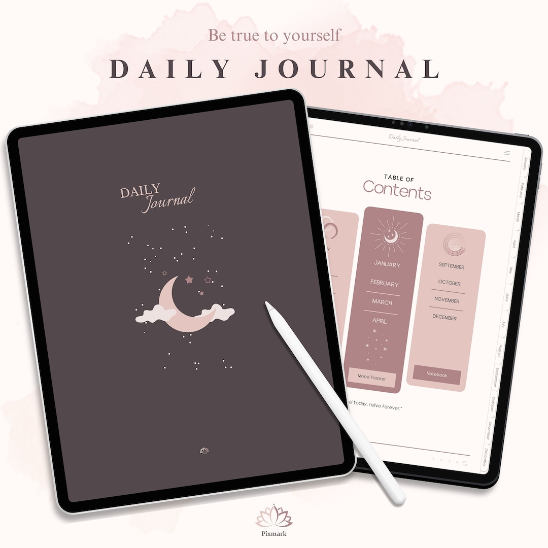 Digital Daily Journal, Digital Journal, Goodnotes Journal, Digital ...