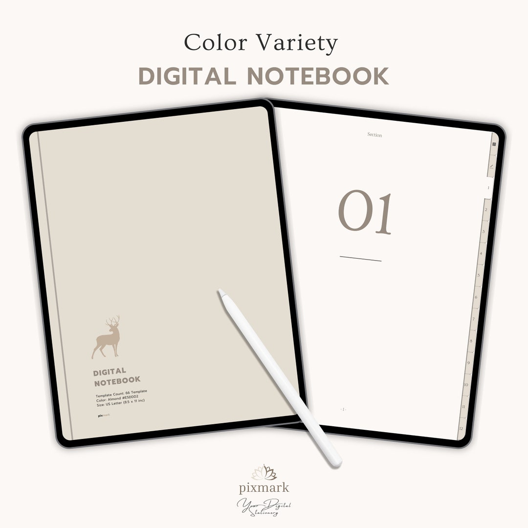 Digital Notebook With Dividers, Digital Notepad, Cornell Notes, Grid ...