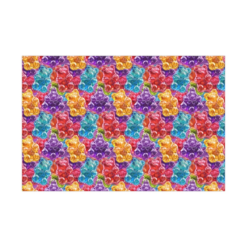 Vibrant Gummy Bear Fiesta Gift Wrap Infuse Joy With Colorful, Quirky ...