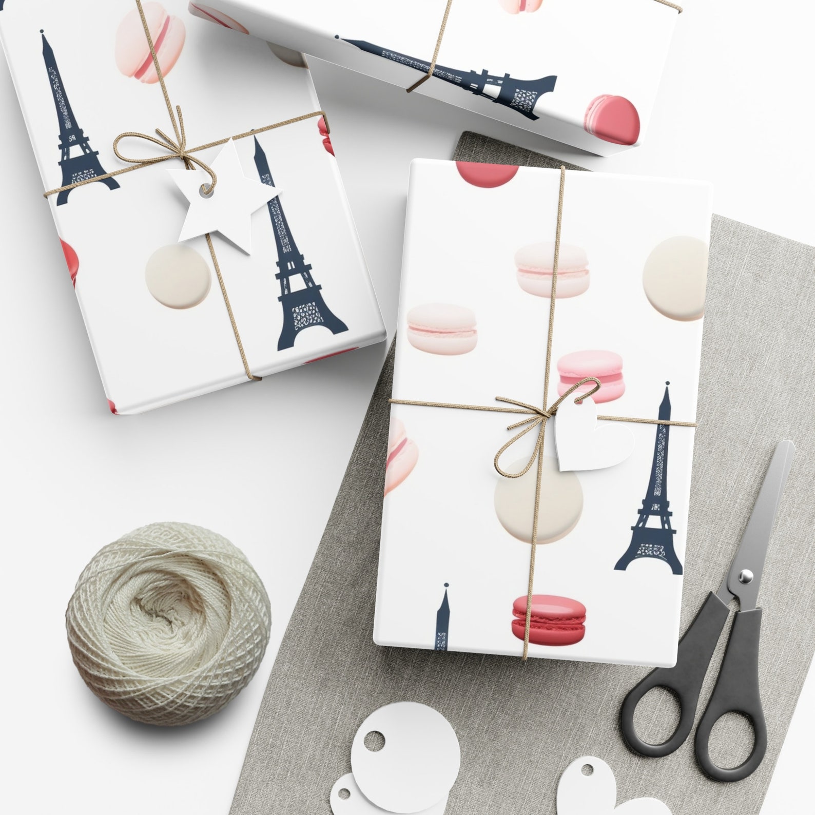 Wrapping Paper Macarons in Paris , Minimalistic Simple Print, Perfect ...