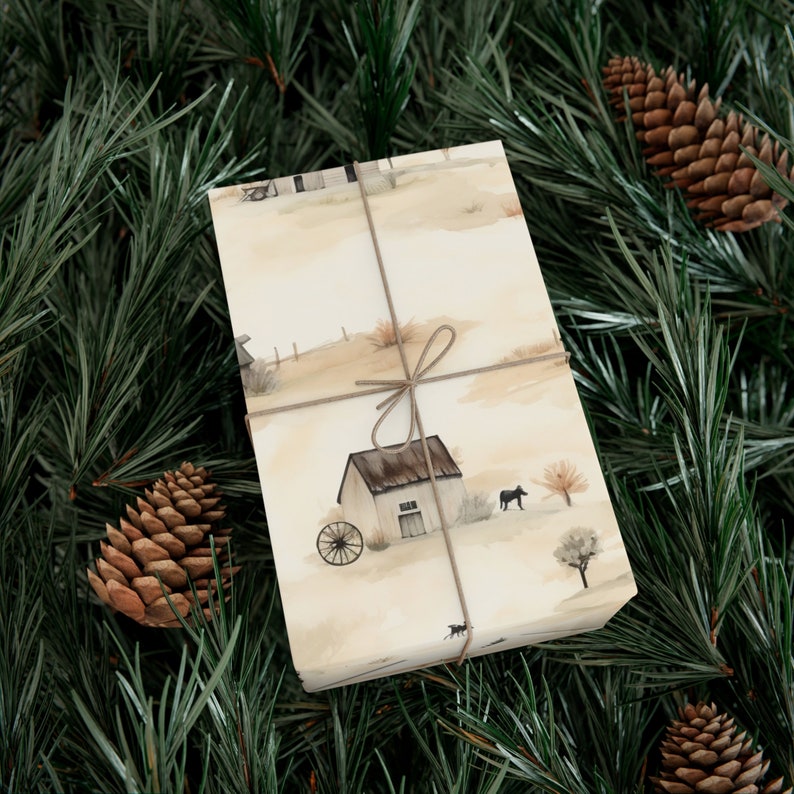 Farmhouse Festoon Fair Wrapping Paper, Fall Collection, All Occasions ...