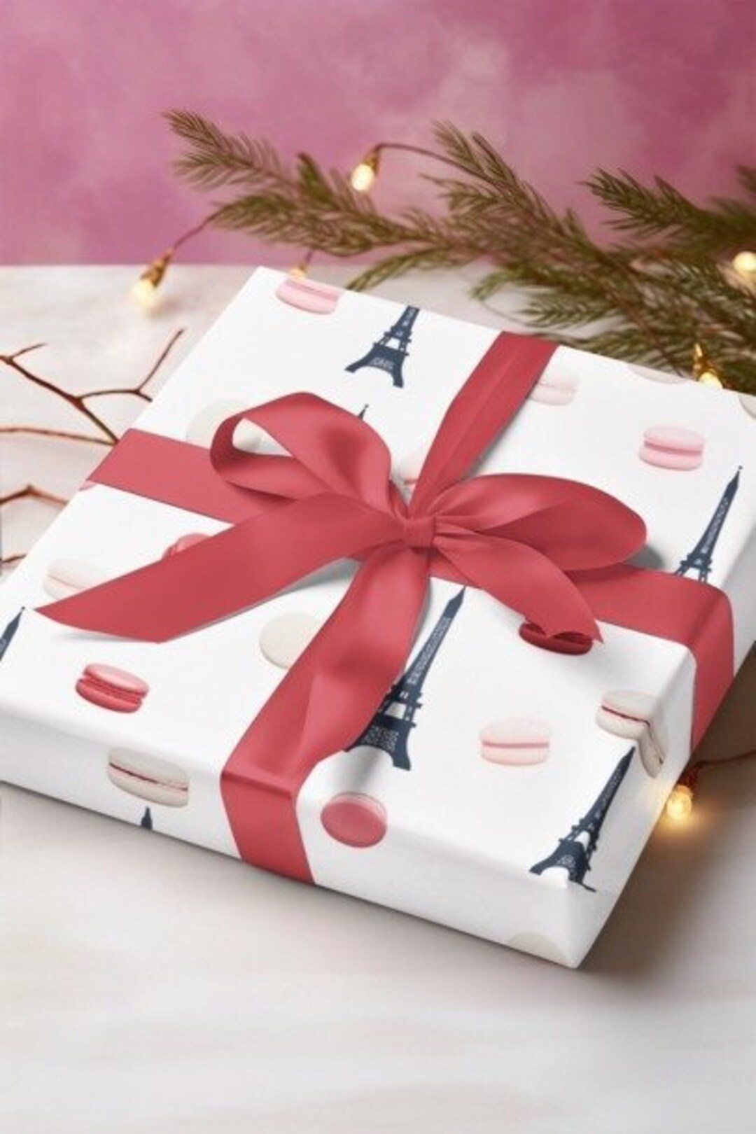 Wrapping Paper Macarons in Paris , Minimalistic Simple Print, Perfect ...