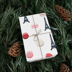 Wrapping Paper Macarons in Paris , Minimalistic Simple Print, Perfect ...