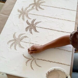Textured Palm Tree Wall Art | Minimalist Art | Wall Decor | Painting ...