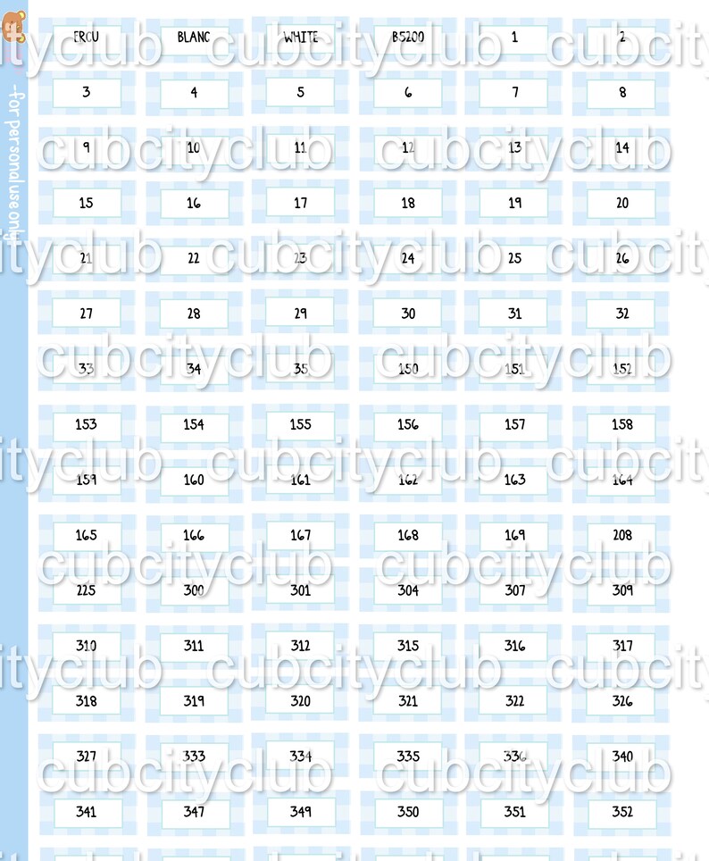 DMC Labels, DMC Colors for Cross Stitch and Diamond Paintings, Digital ...