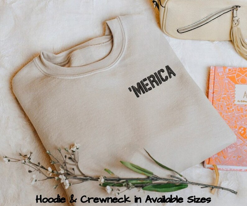 Embroidered 'merica Trump 2024 Campaign Slogan - Black White Minimalist ...
