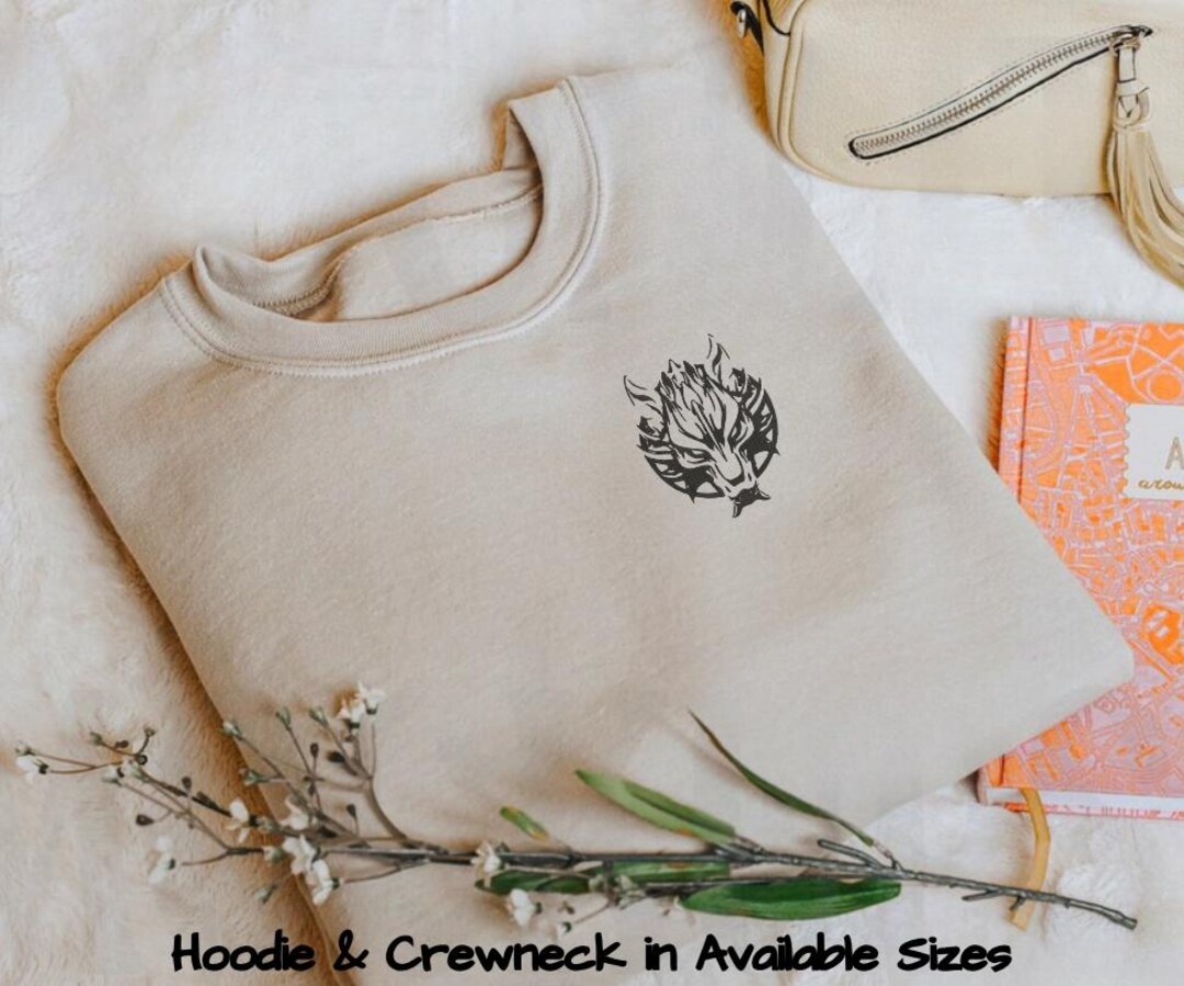 Embroidered Wolf Lion Head Game Symbol Merch- Minimalisthoodie ...