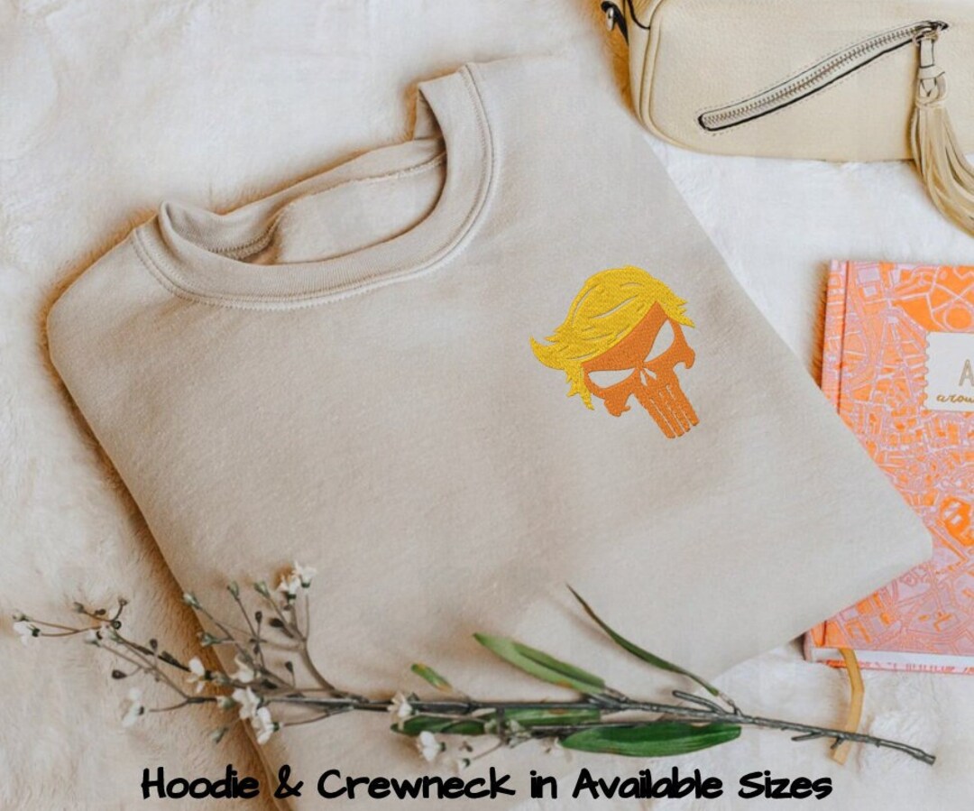 Embroidered Trump Skull Republican Fight Till Dead Campaign Logo-orange ...