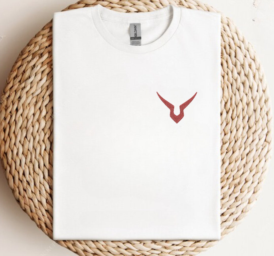 Embroidered V Bird Shaped Drawing Symbol Geese Tshirt, Soft Lightweight ...