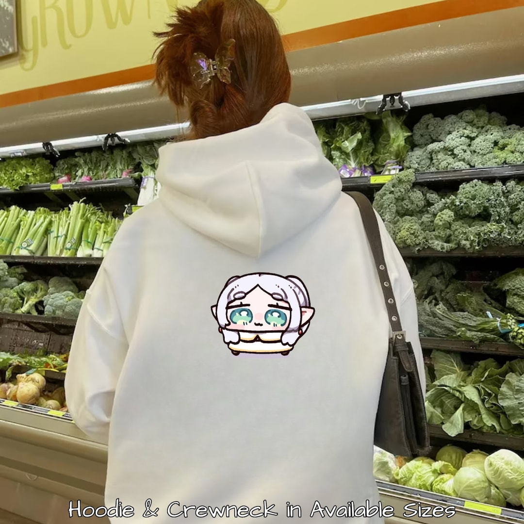 Happy Chibi Elf Begging Backside Hoodie & Crewneck, Heavy Cotton ...