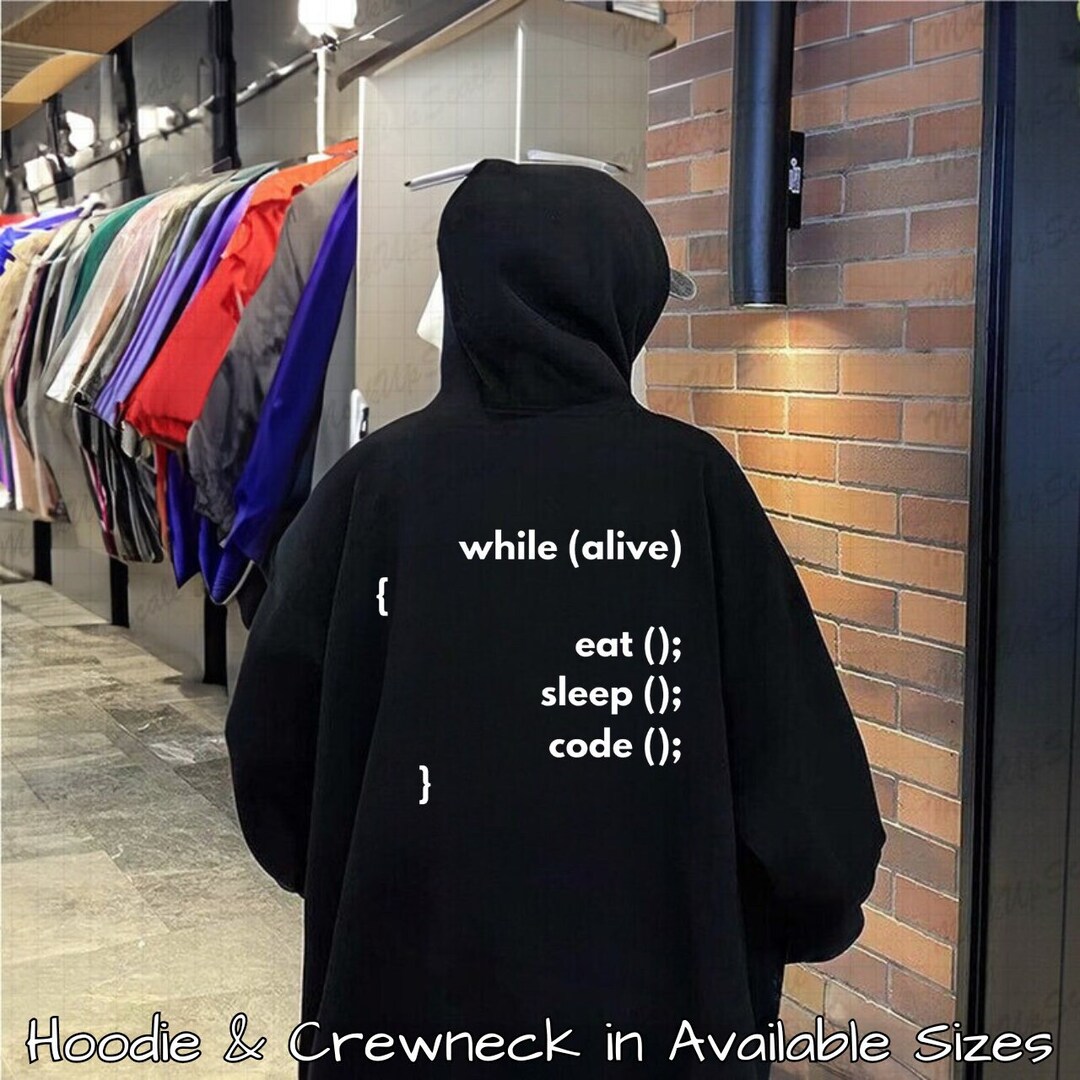 Programmer Jokes Coding Meme Java Outwear Backside Hoodie& Crewneck ...