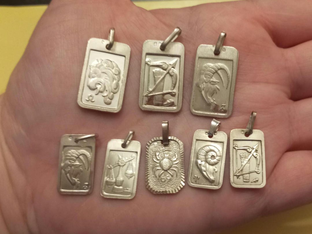 Sterling Silver Vintage Pendants 925 Solid Small Charms for Protection ...