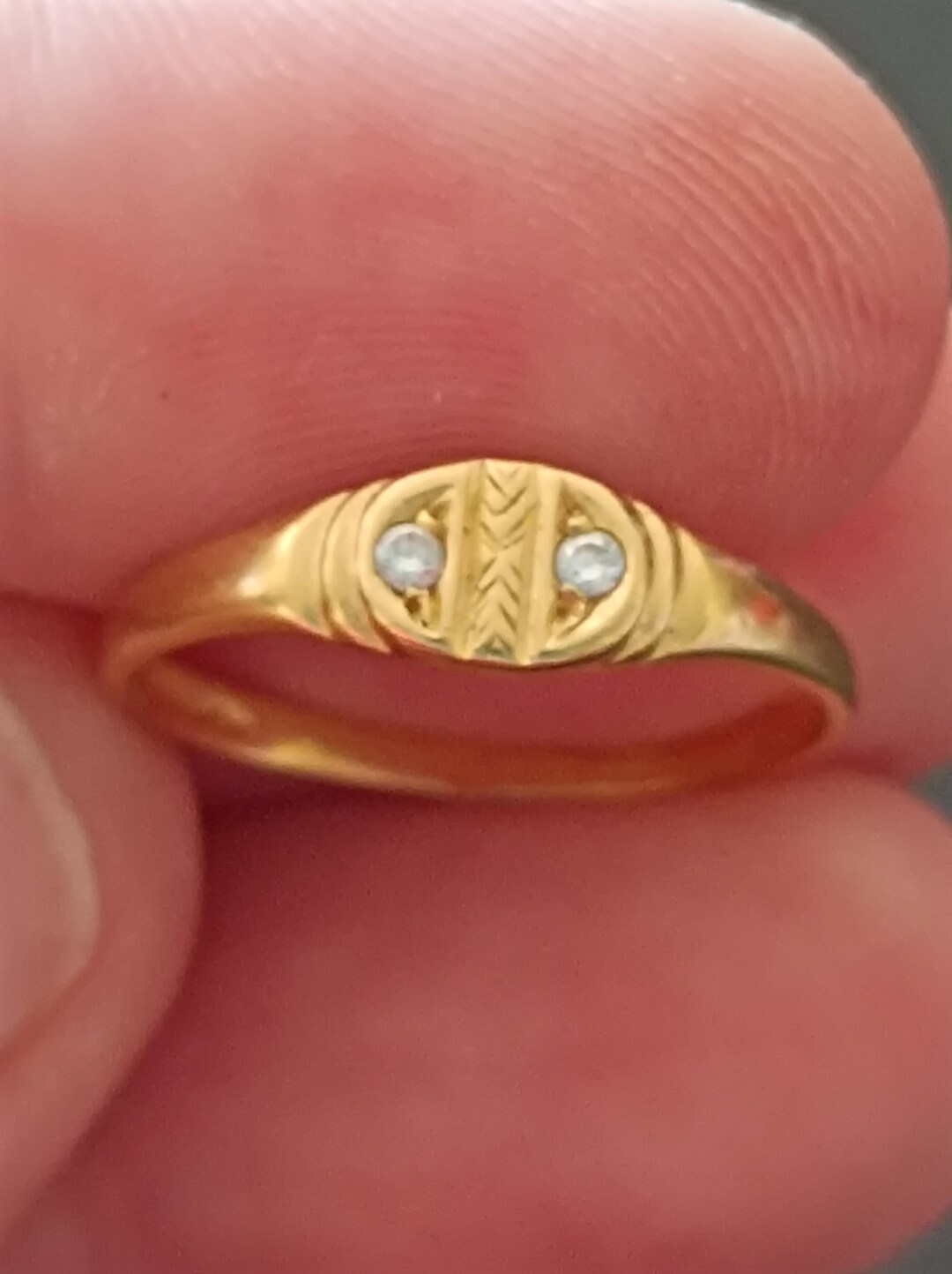 19.2 Kt Solid Gold Signet Ring Handmade Vintage Portuguese Signet ...