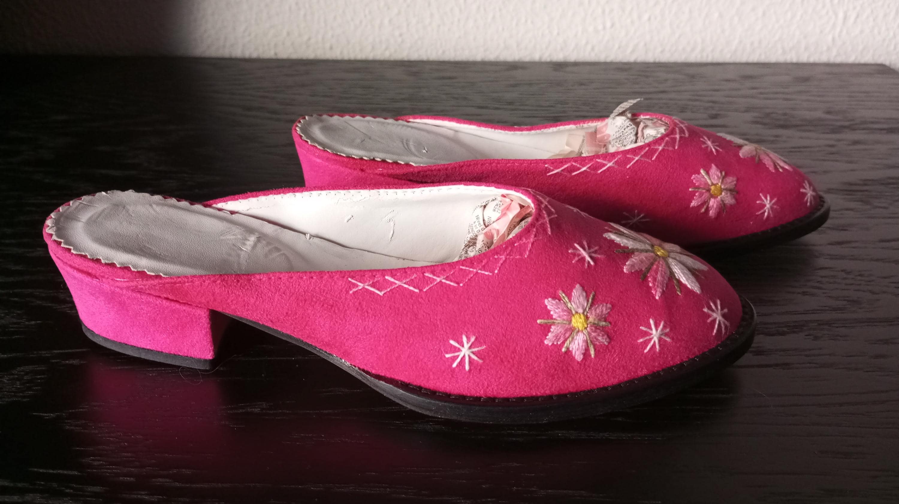 Portuguese Folclore Clogs Red Suede Hand Embroidery Tradicional Minho ...