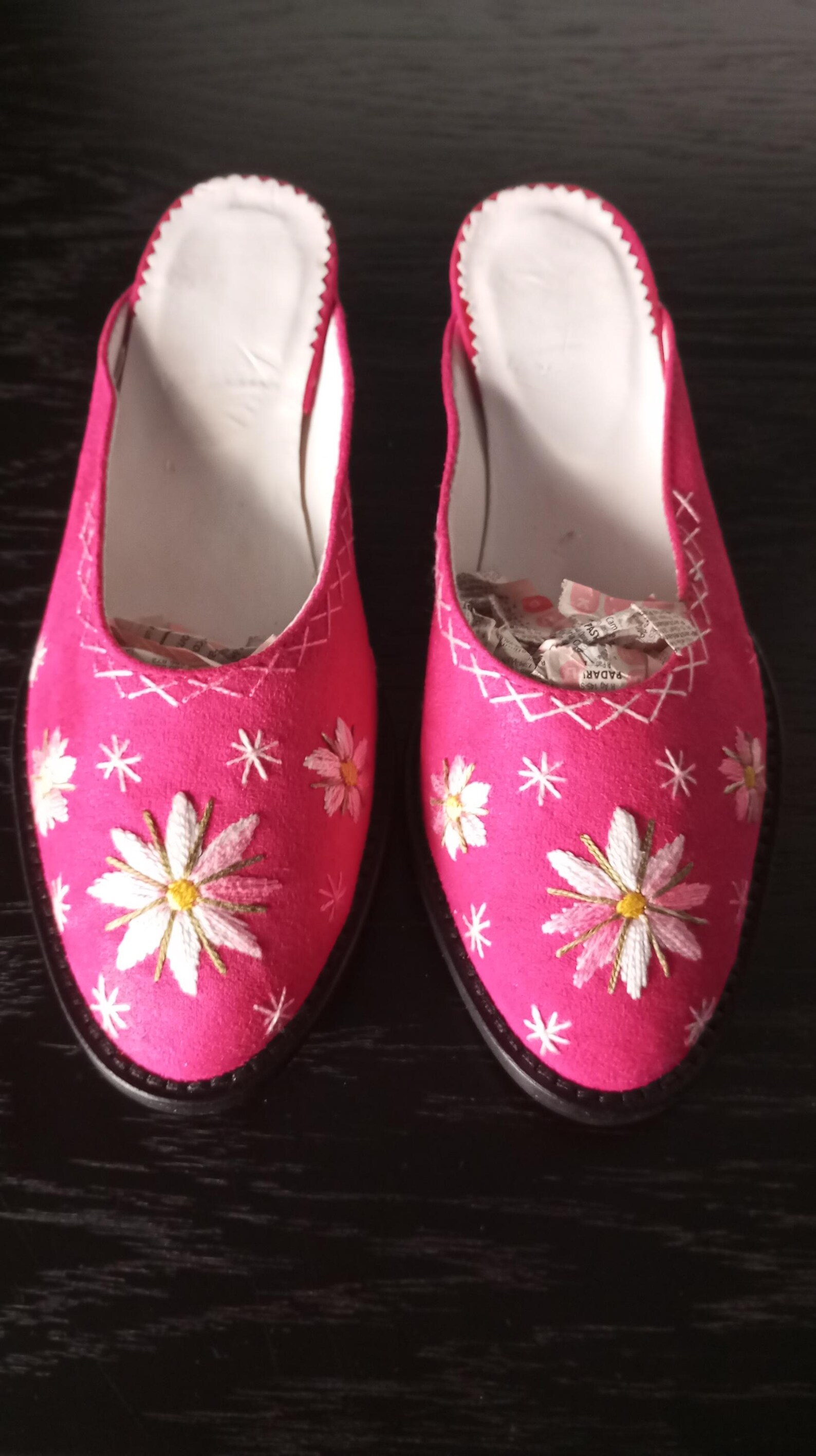 Portuguese Folclore Clogs Red Suede Hand Embroidery Tradicional Minho ...