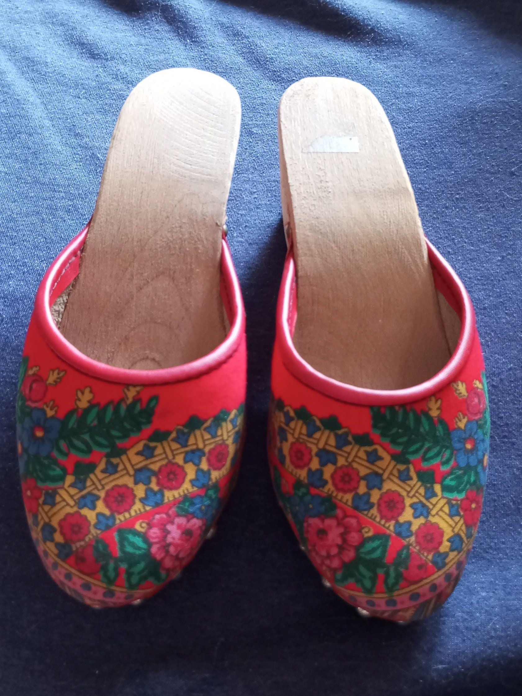 Portuguese Folclore Clogs Wood Red Tradicional Minho Shawl Handmade ...