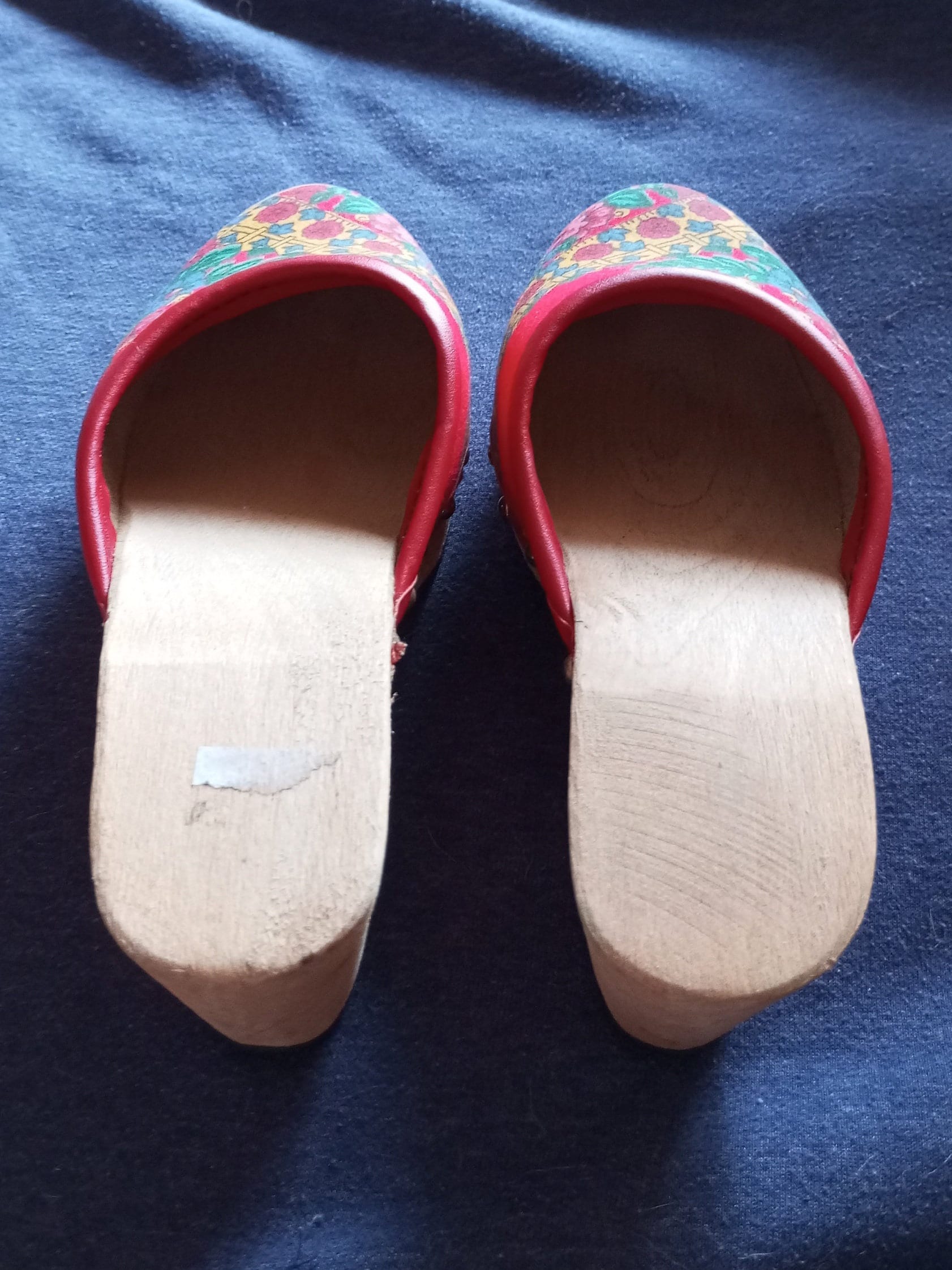Portuguese Folclore Clogs Wood Red Tradicional Minho Shawl Handmade ...