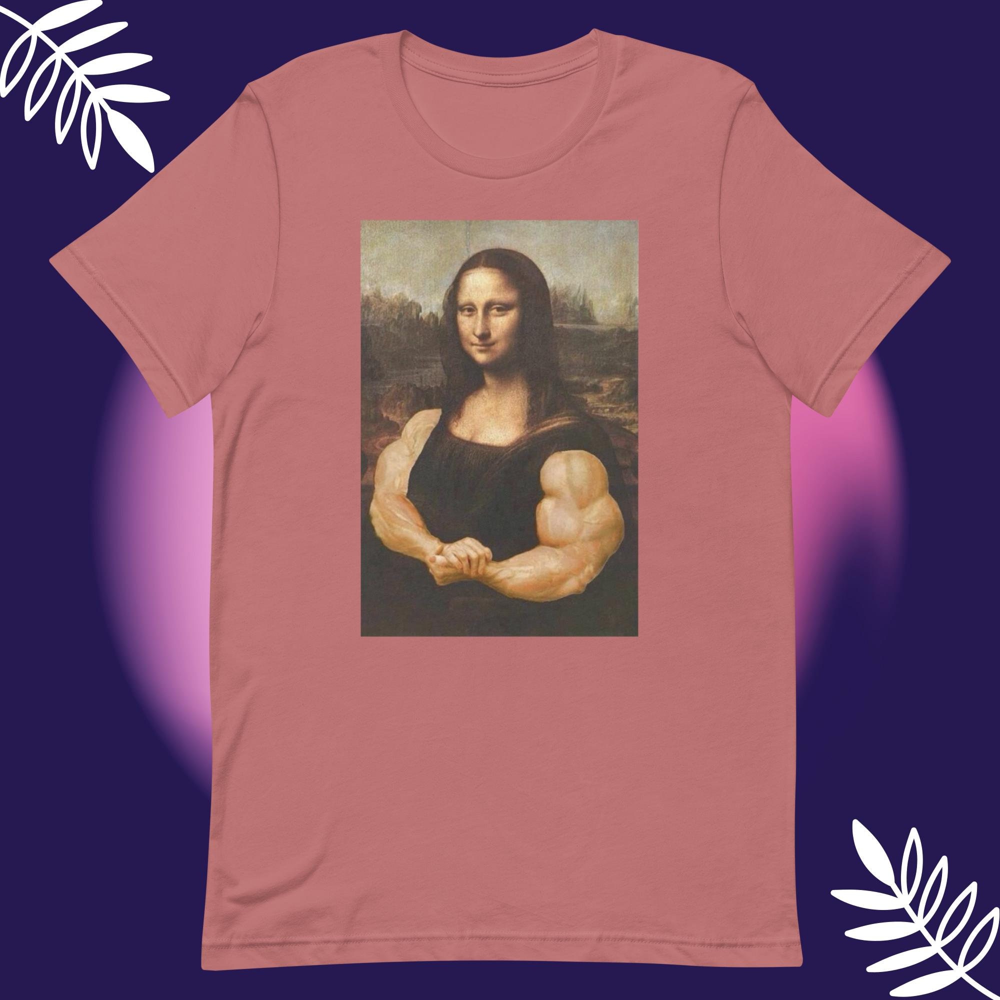 Mona Lisa Bodybuilding Unisex T-shirt | Funny Bodybuilding Shirts ...