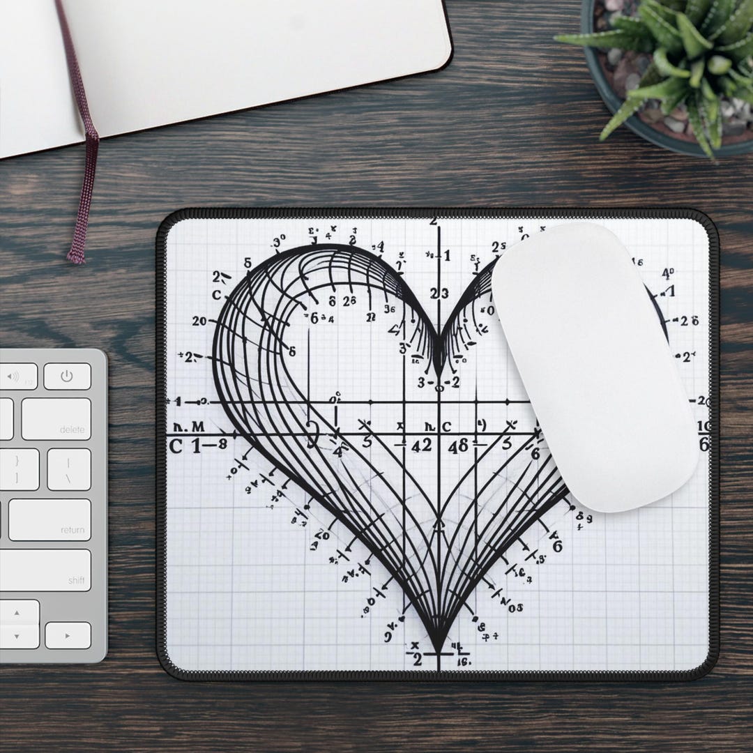 Math Love Graphed Heart Gaming Mouse Pad - Gift Idea Math STEM Teacher ...