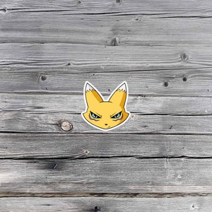 Renamon Vinyl Sticker (head) | Digimon Tamers - Etsy