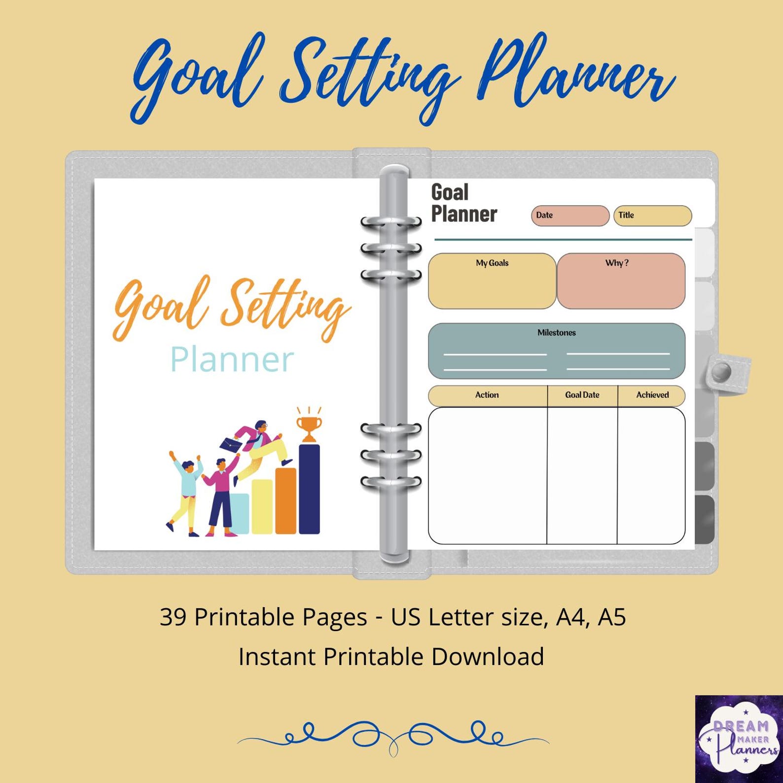 Printable Goal Planner – Goal Setting Workbook for Productivity and ...