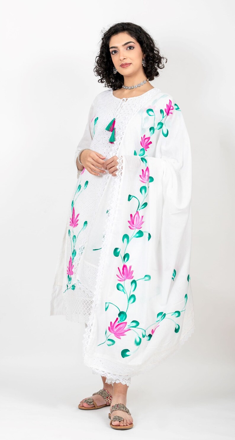 Hand Printed Floral Cutwork Suit Set|salwaar Kameez for Women|salwaar ...