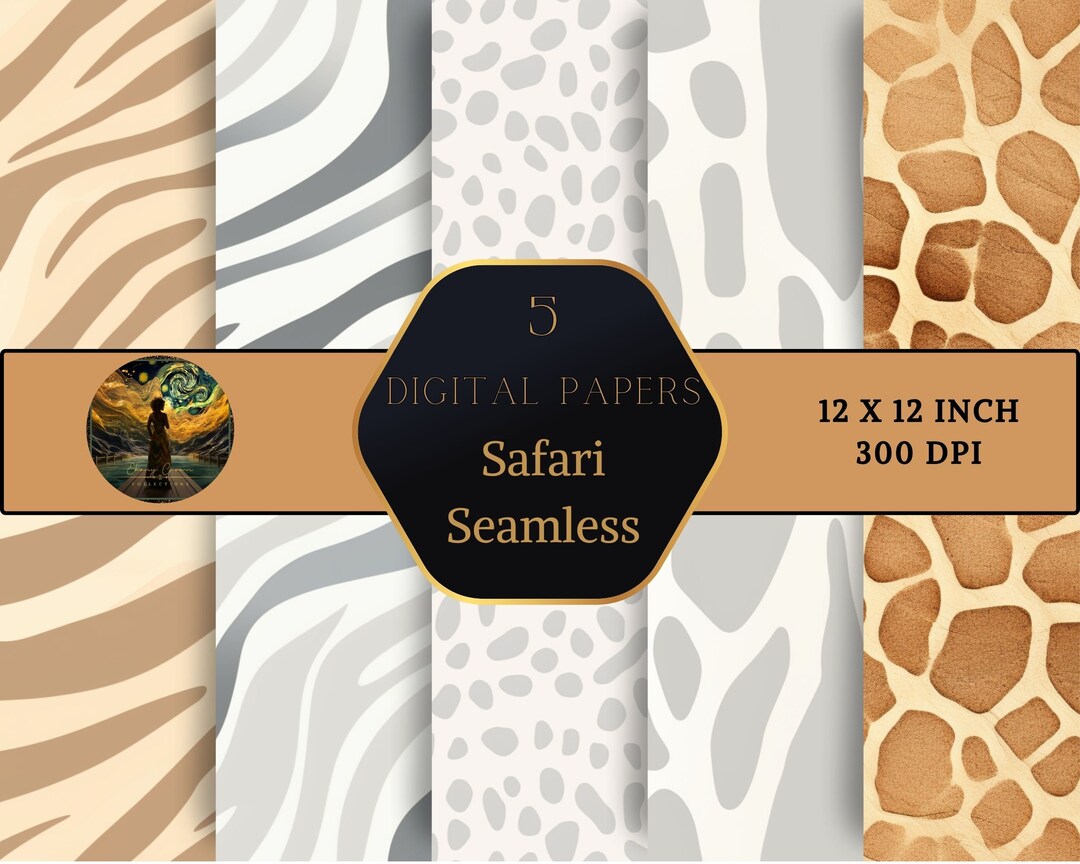 Safari Seamless Patterns Digital Paper - Etsy
