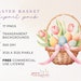 Watercolor Easter Egg Basket Clipart: Spring PNG Bundle (commercial Use ...
