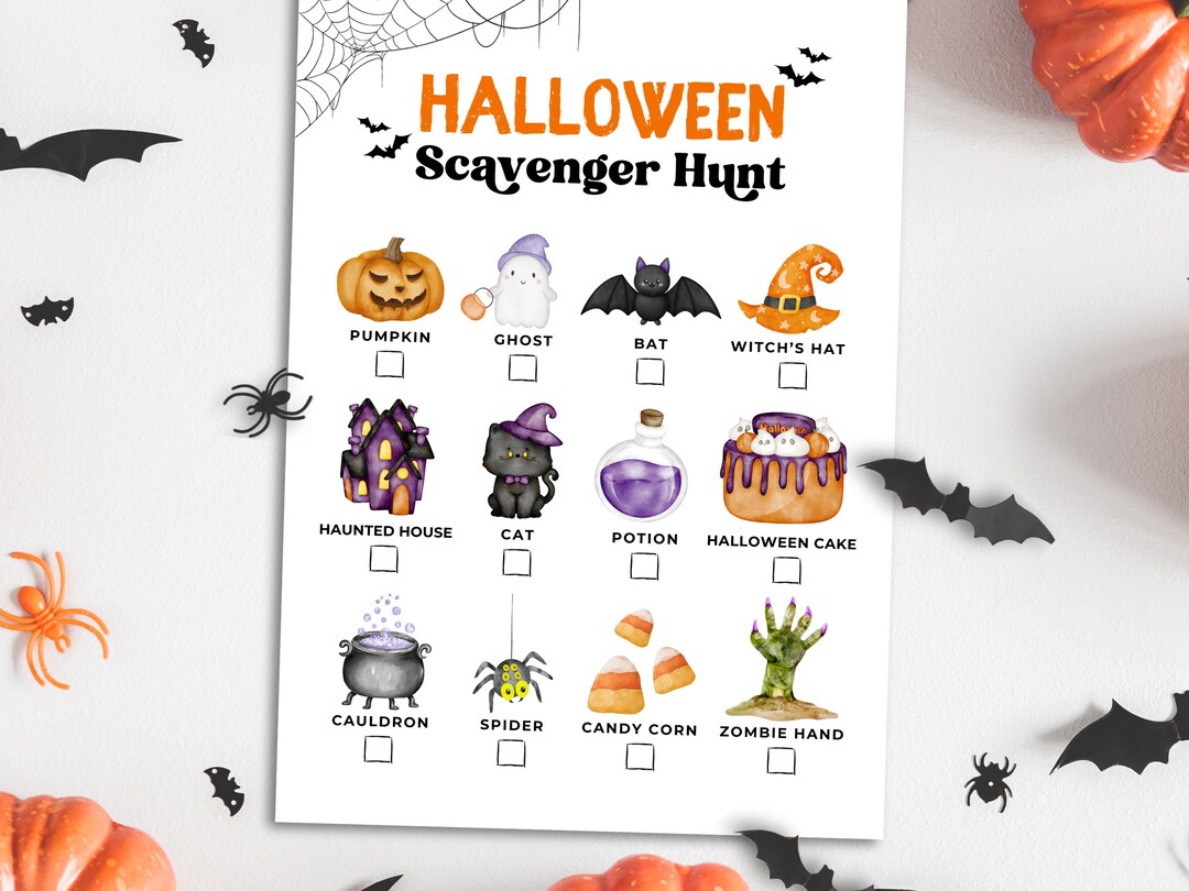 Halloween Scavenger Hunt | Printable Halloween Kids Activity ...