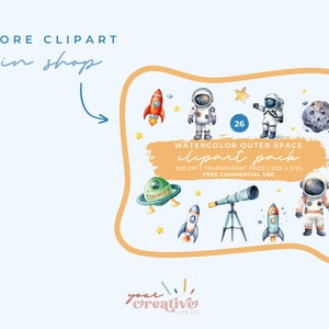 Watercolor Solar System Clipart Pack | Commercial Use Planets Clipart ...