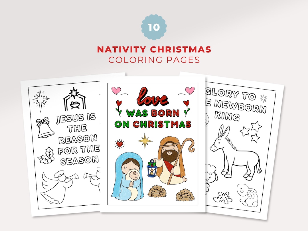 Printable Christmas Coloring Pages | Nativity Coloring Book for Kids ...