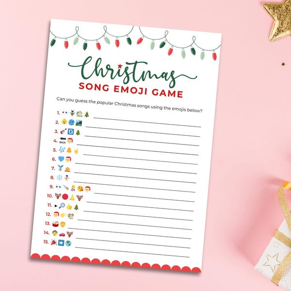 Christmas Song Emoji Game - Etsy