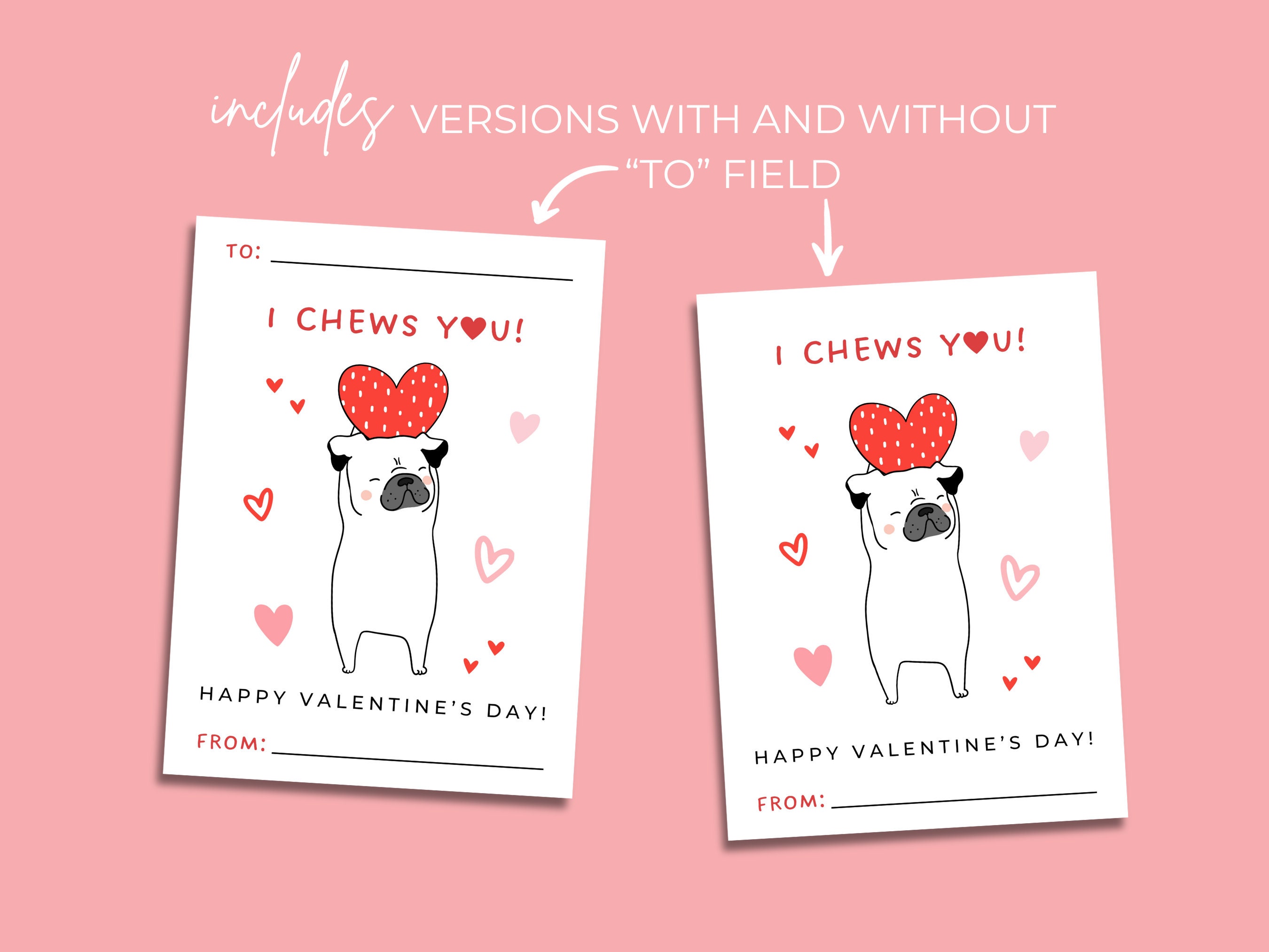 Printable Dog Valentine's Day Cards Classroom Valentine's Day Cards for ...