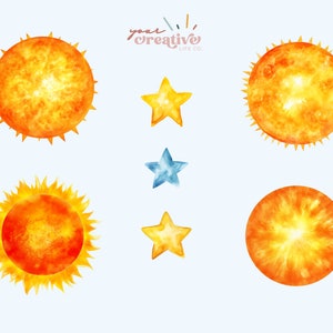 Watercolor Solar System Clipart Pack | Commercial Use Planets Clipart ...