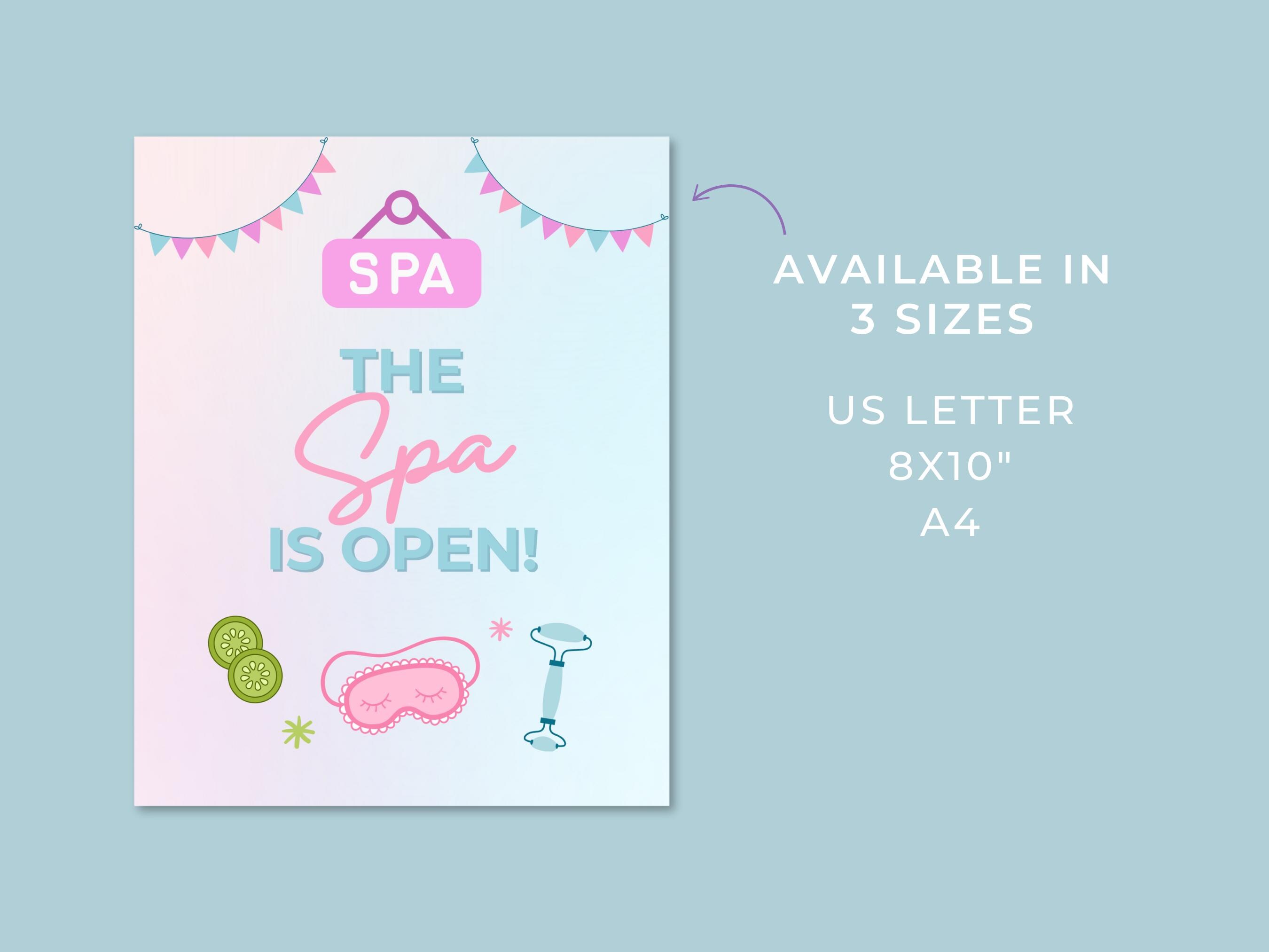 Spa Party Signs: 15 Pamper Party Printables (digital Download) - Etsy