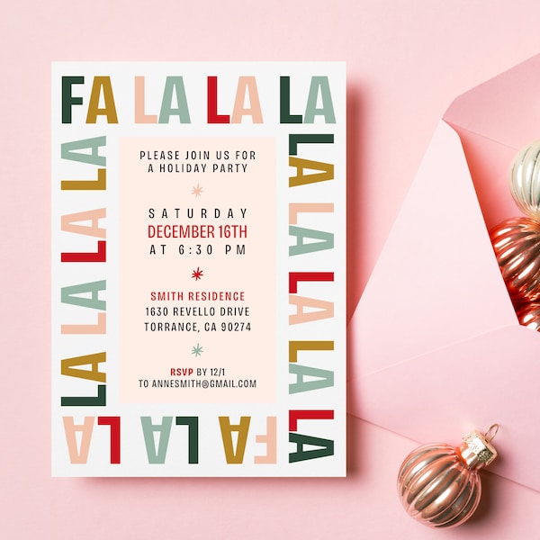 Christmas Party Invitations - Etsy