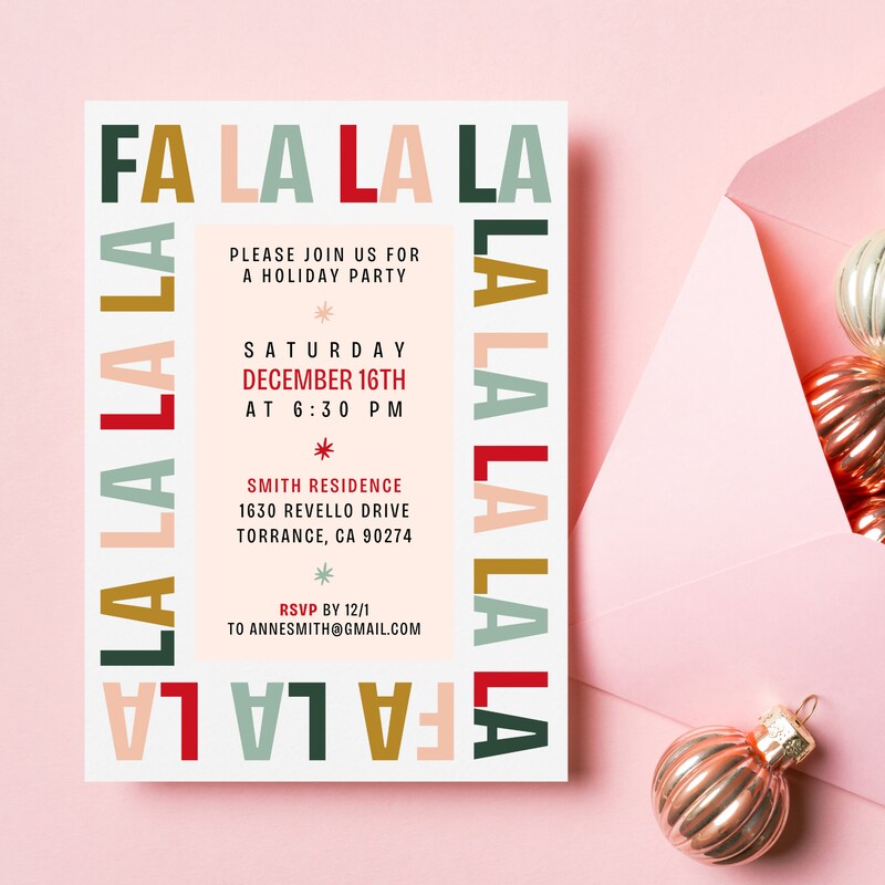 Christmas Party Invitations - Etsy