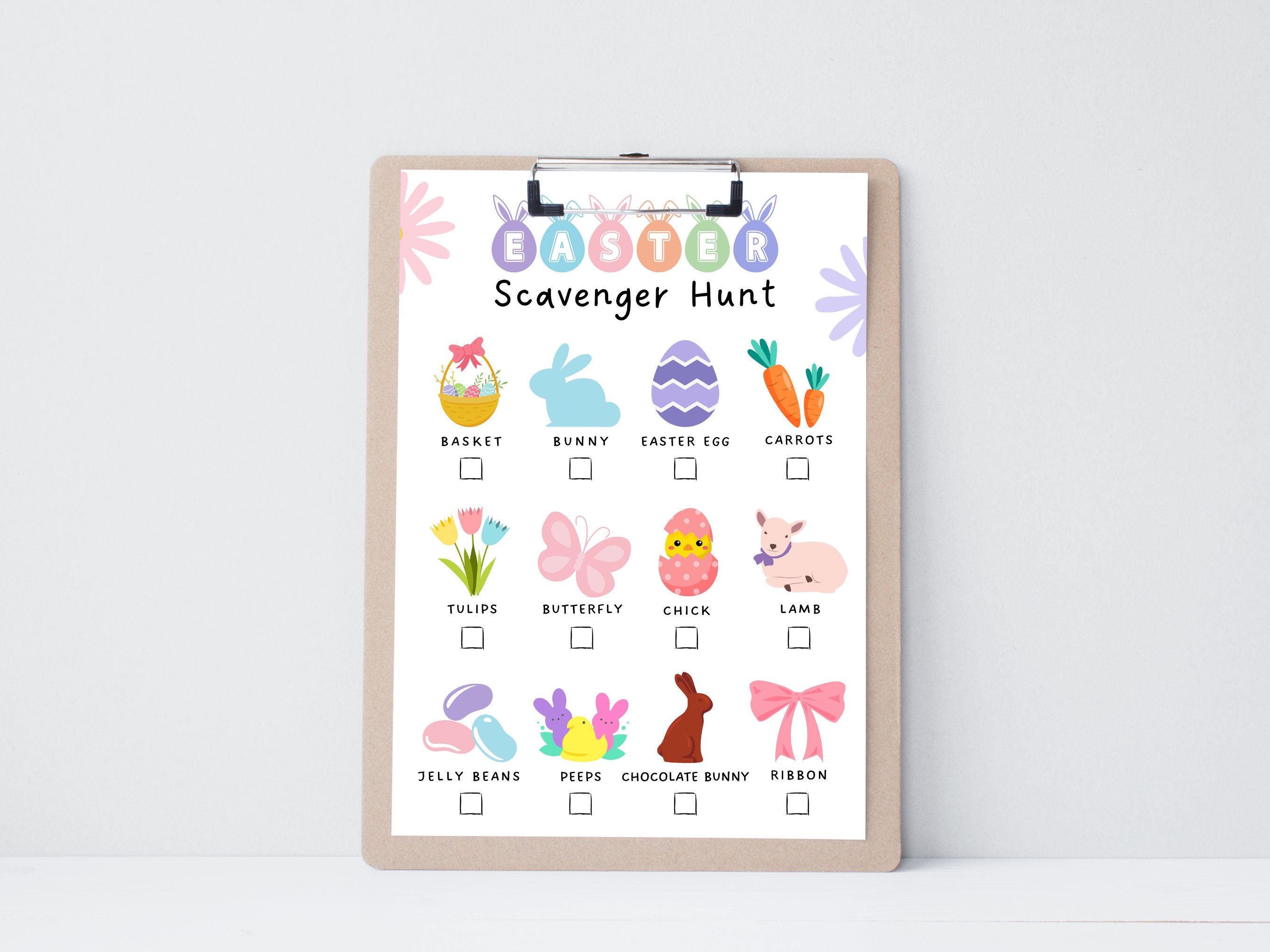 Printable Easter Scavenger Hunt Game Kids Activity (digital Download ...