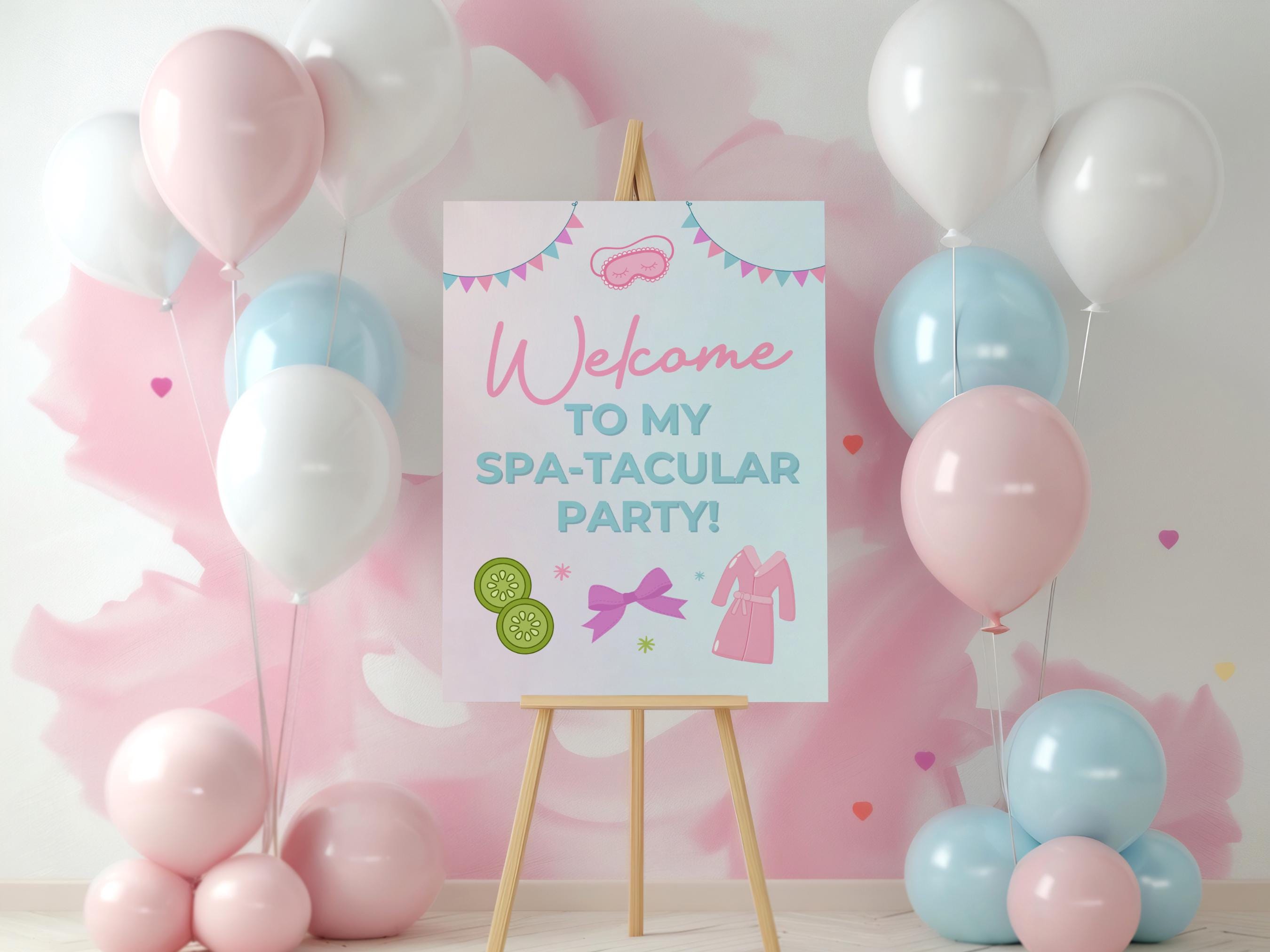 Spa Party Signs: 15 Pamper Party Printables (digital Download) - Etsy