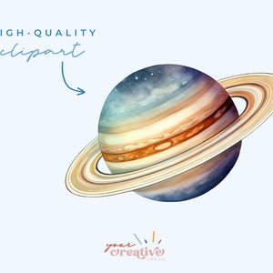 Watercolor Solar System Clipart Pack | Commercial Use Planets Clipart ...