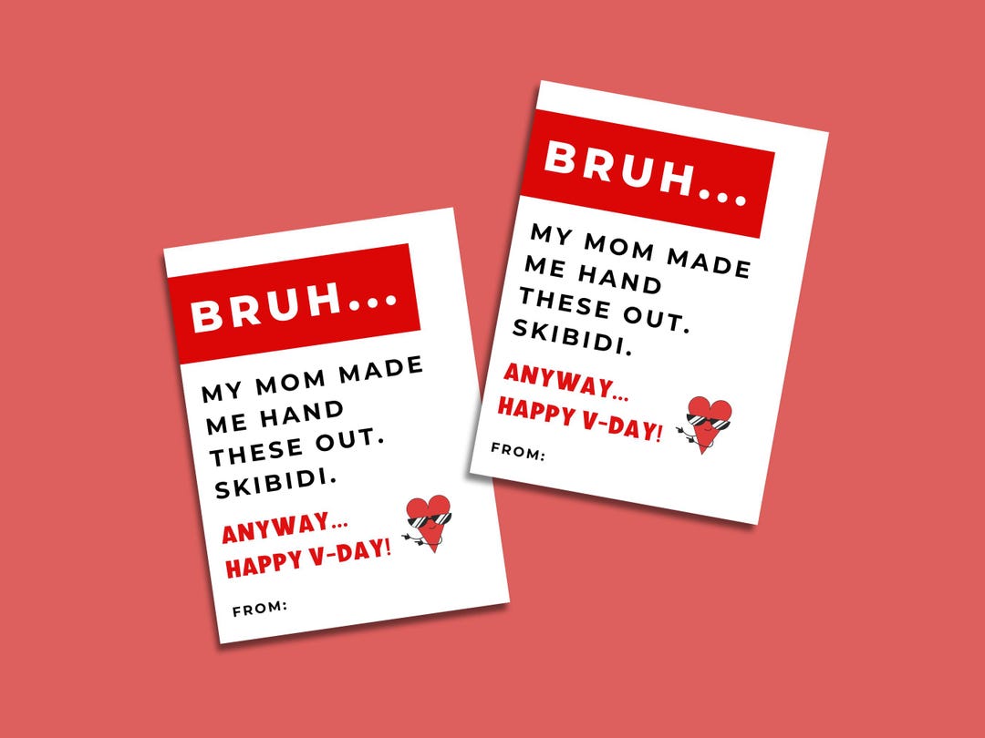 Bruh Teen Valentine's Day Cards | Funny Valentines for Teens & Tweens ...